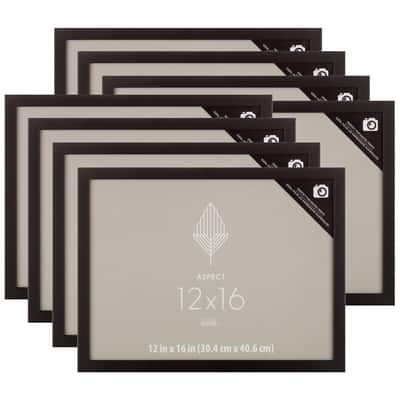 Buy in Bulk - 8 Pack: Black Narrow 12" x 16" Frame, Aspect by Studio ...
