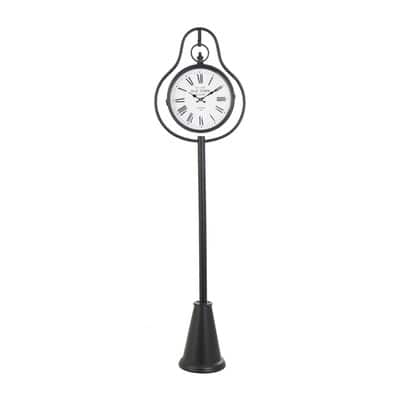 6.75ft. Black Metal Clock | Michaels