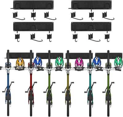 NEX™ 16.5" Black 6-Bicycle Storage Wall Rack | Michaels