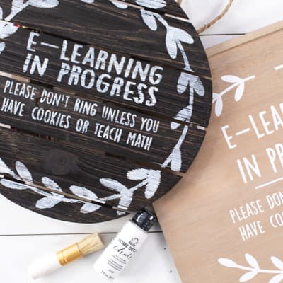 E-Learning in Progress Sign | Projects | Michaels