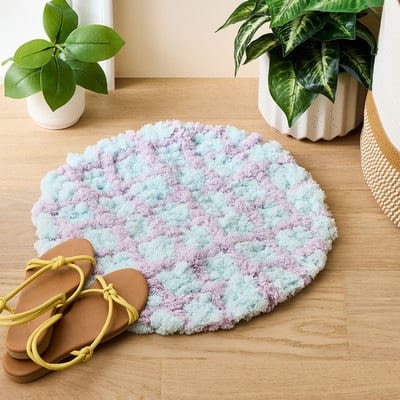 Loops & Threads® Fluffy Chenille™ Plaid Rag Rug | Projects | Michaels