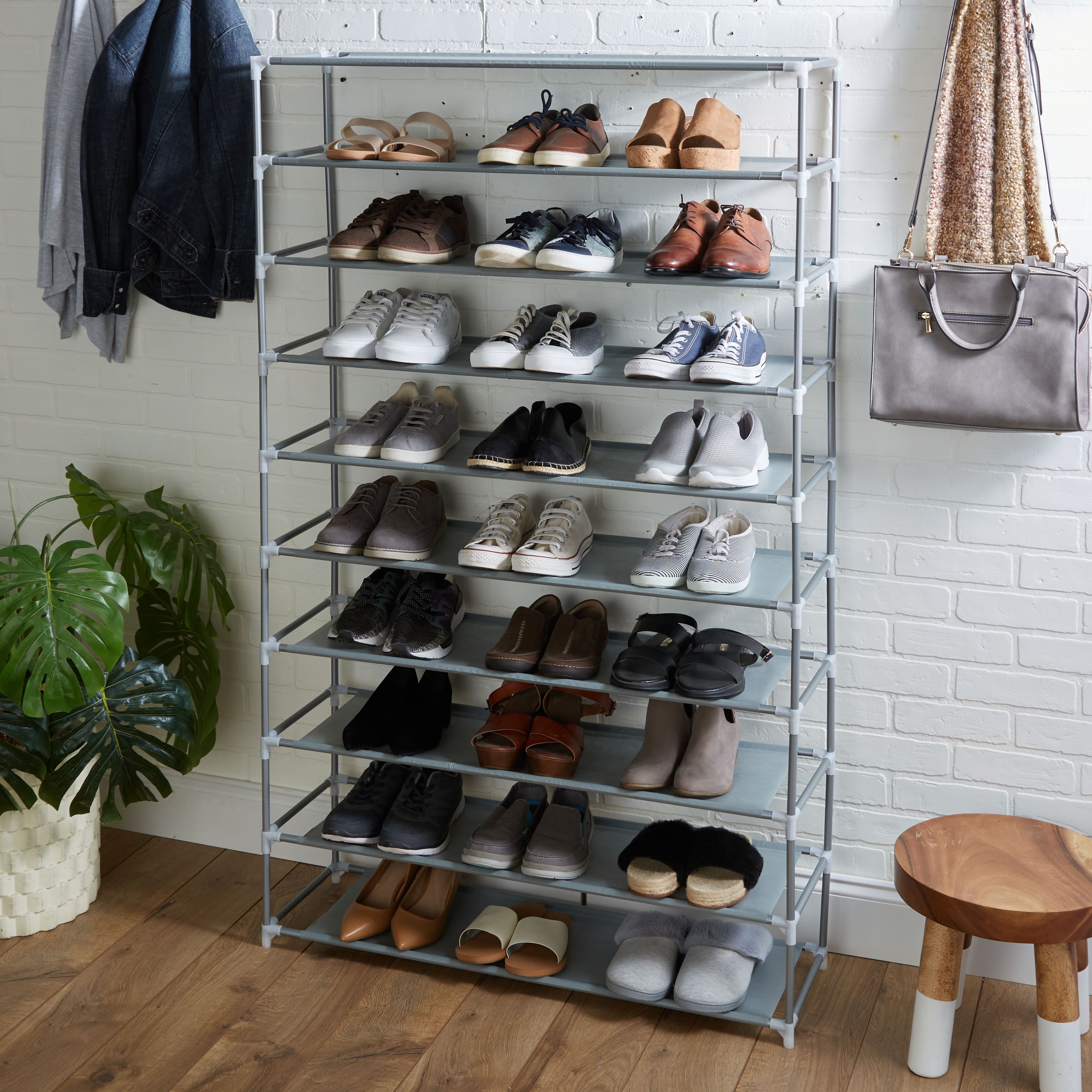 Simplify Gray 50 Pair Shoe Rack | Michaels