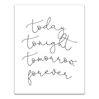 Today Tonight Tomorrow Forever Canvas Wall Art | Michaels