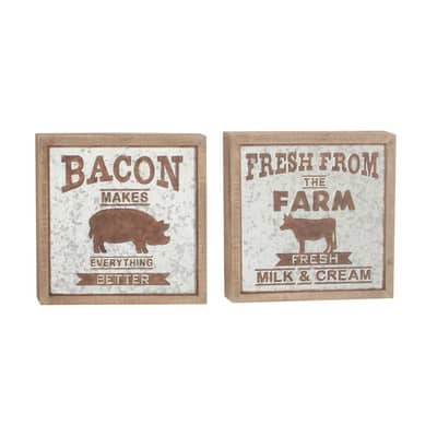 18" Farmhouse Wall Sign Set | Michaels