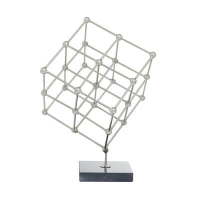 Silver Marble Modern Sculpture, 12" x 9" x 10" | Michaels