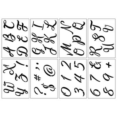 3" Cursive Alphabet Stencils by Craft Smart® | Michaels
