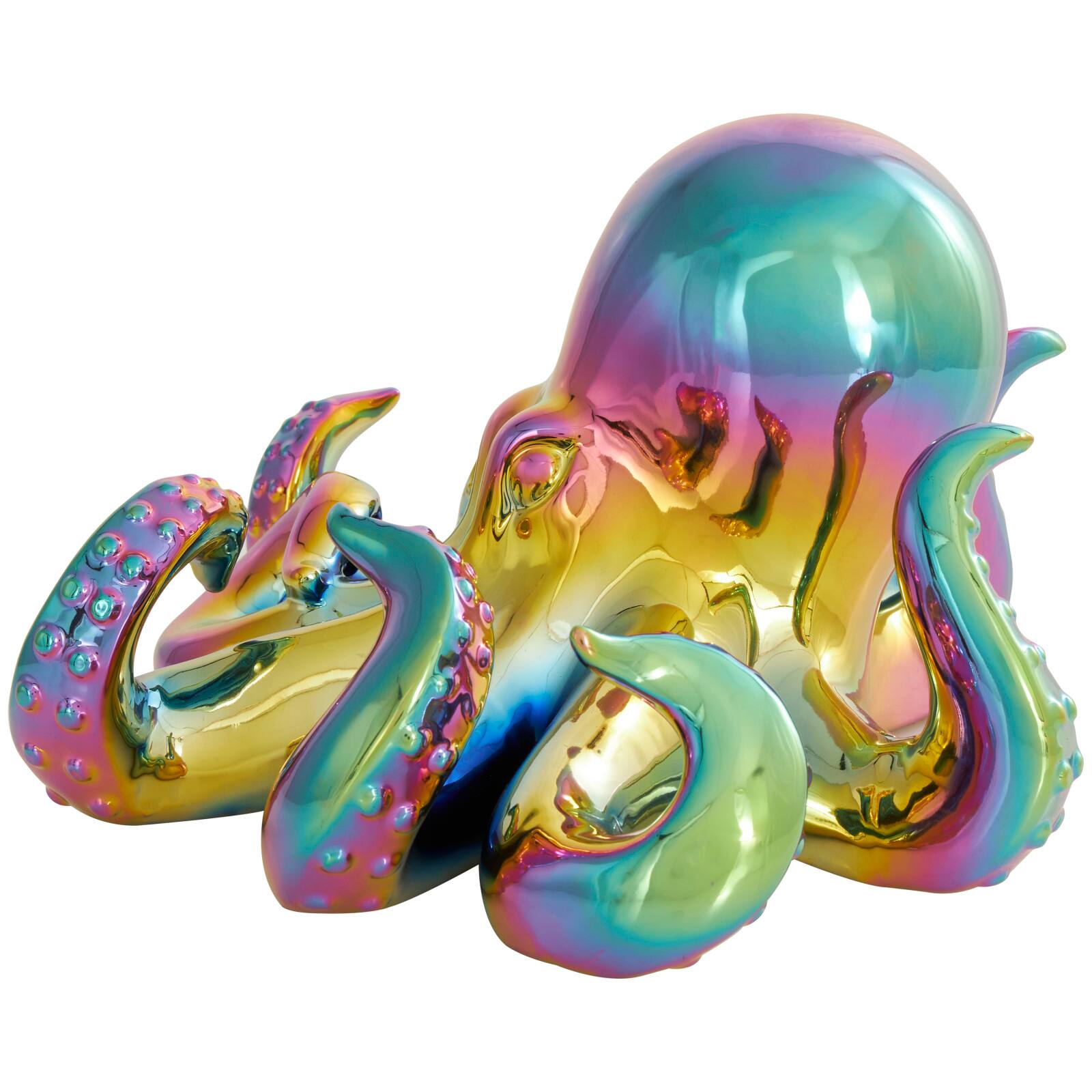 11" Multicolor Shiny Ceramic Octopus Sculpture | Michaels