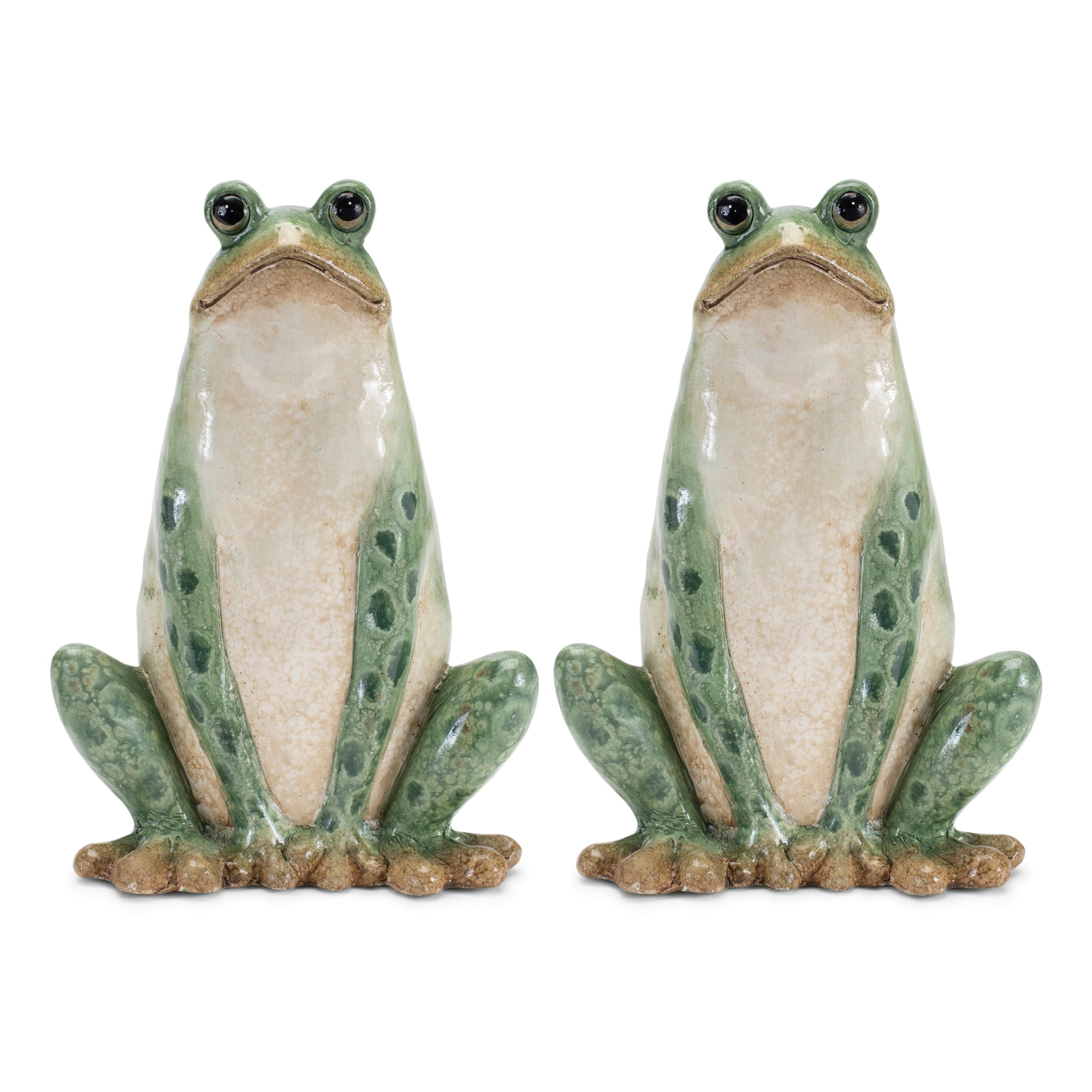 10.5" Ceramic Garden Frog Statues, 2ct. | Michaels