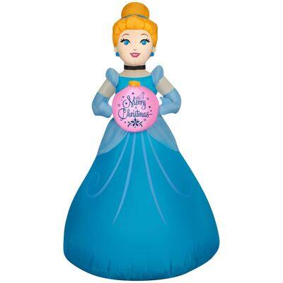 3.5ft. Airblown® Inflatable Christmas Cinderella with Ornament | Michaels