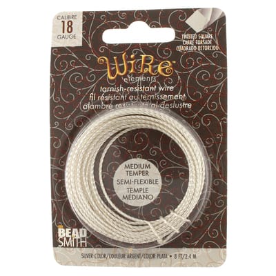 The Beadsmith® Wire Elements™ 18 Gauge Tarnish Resistant Medium Temper ...