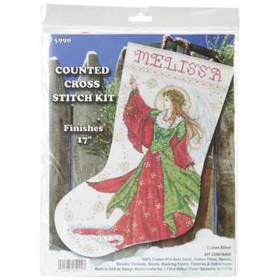 Design Works Angel of Joy Counted Cross Stitch Stocking Kit | Michaels