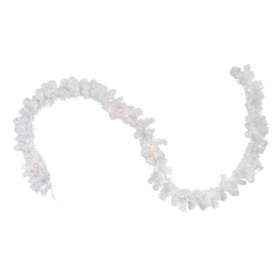 9ft. Clear Lighted Snow White Garland | Michaels