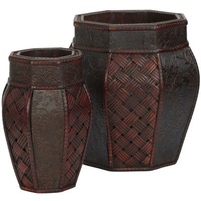 Wood & Weave Panel Decorative Planters, 2ct. | Michaels