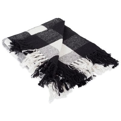 DII® Black & White Buffalo Check Throw | Michaels