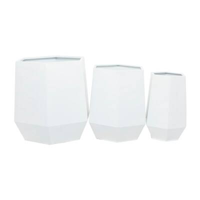 White Modern Planter, Set of 3" 20", 16", 10" | Michaels