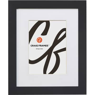 Craig Frames Essentials Modern Black Picture Frame with Mat | Michaels
