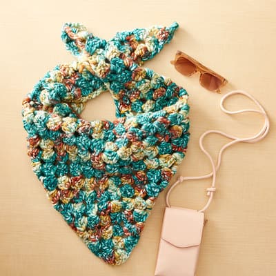 Loops & Threads® Twisted Tones™ Crochet Triangle Shawl | Projects ...