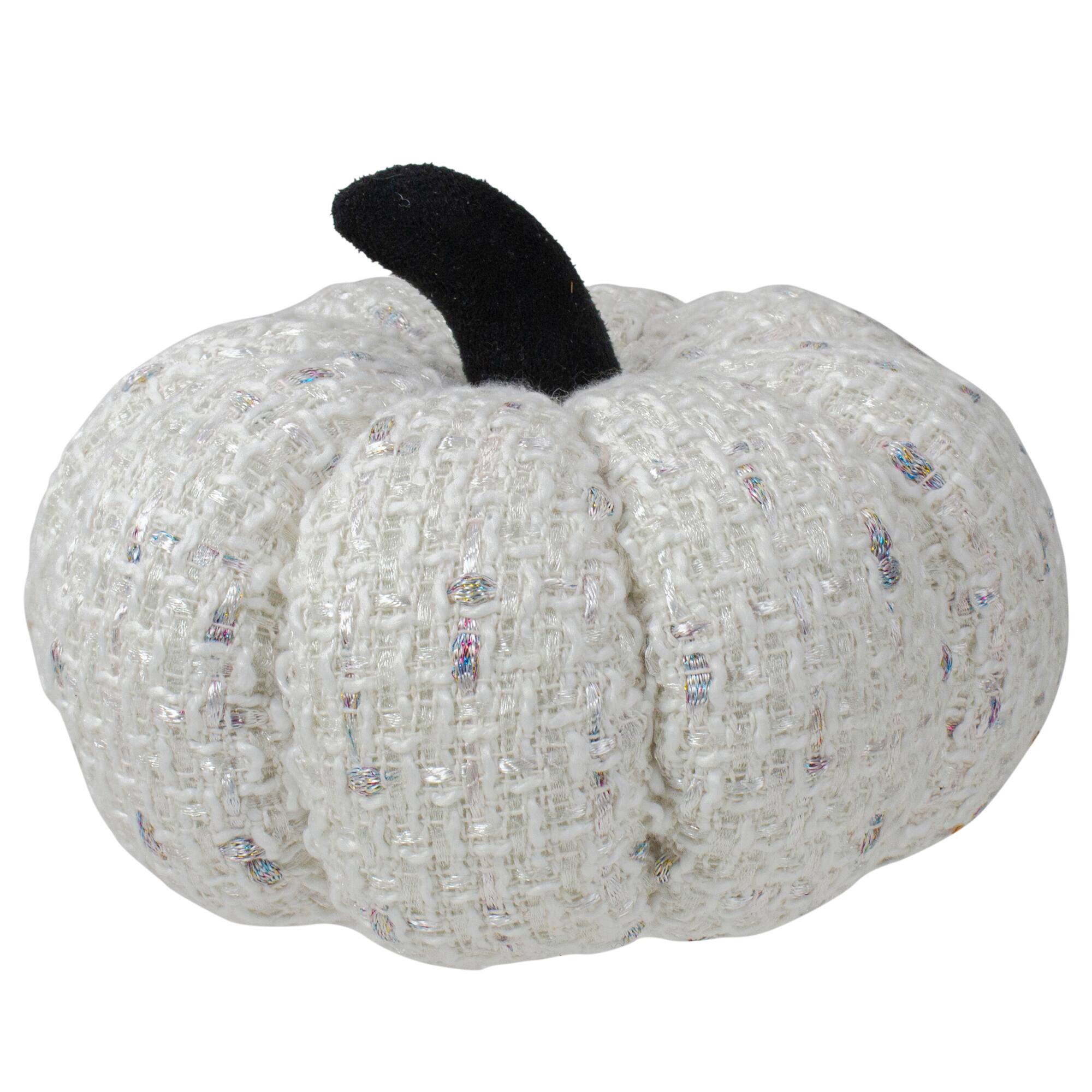 5" Ivory Knitted Fall Harvest Tabletop Pumpkin | Michaels