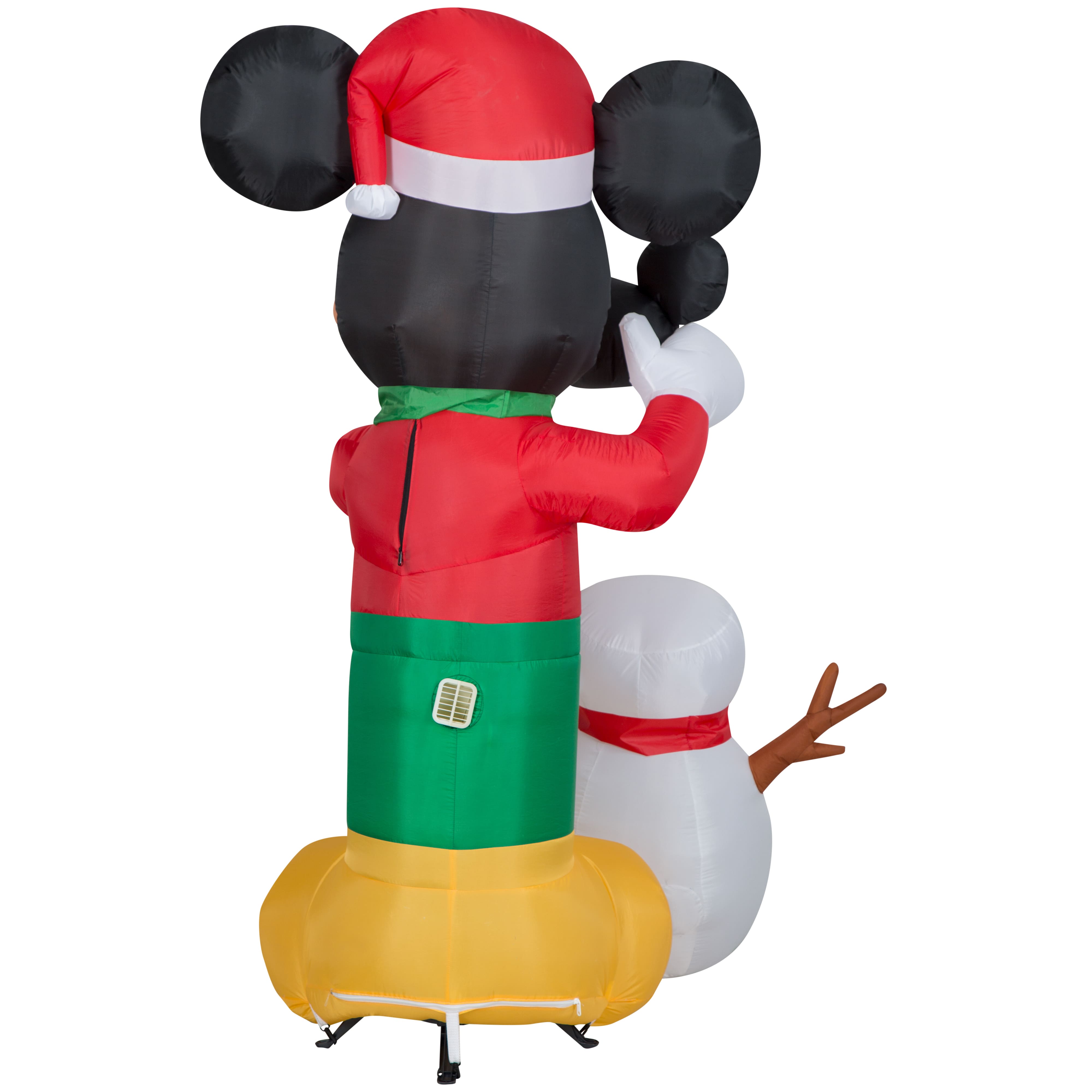 Airblown Disney Animated Mickey Putting Hat On Mickey Snowman | Michaels