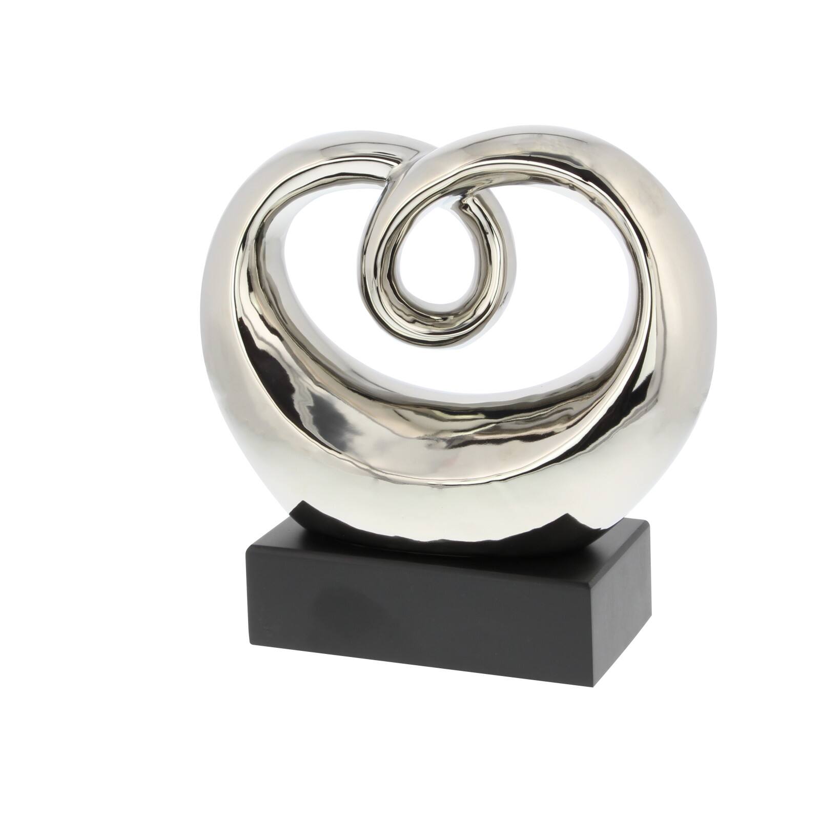 10" Silver Ceramic Modern Abstract Sculpture | Michaels