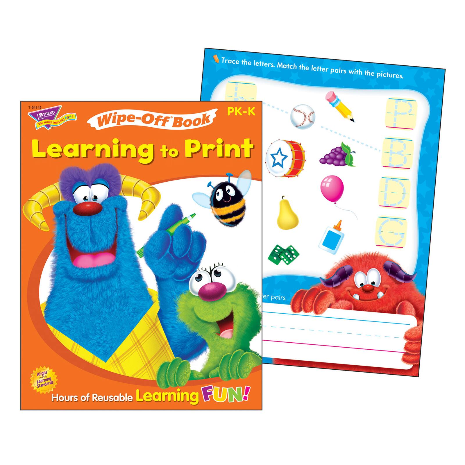 Trend Enterprises® Alphabet Fun & Learning to Print Books & Crayons ...