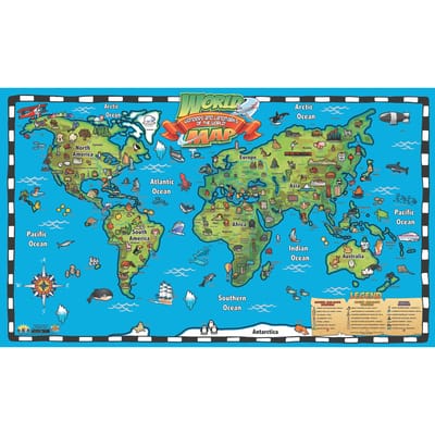 Popar® World Map Interactive Wall Chart | Michaels