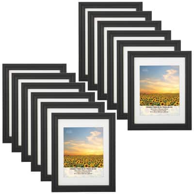 Buy in Bulk - 6 Pack: Black 8" x 10" Frame With Mat, Lifestyles™ by ...