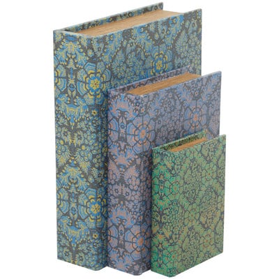 Geometric Floral Canvas Faux Book Box Set | Michaels