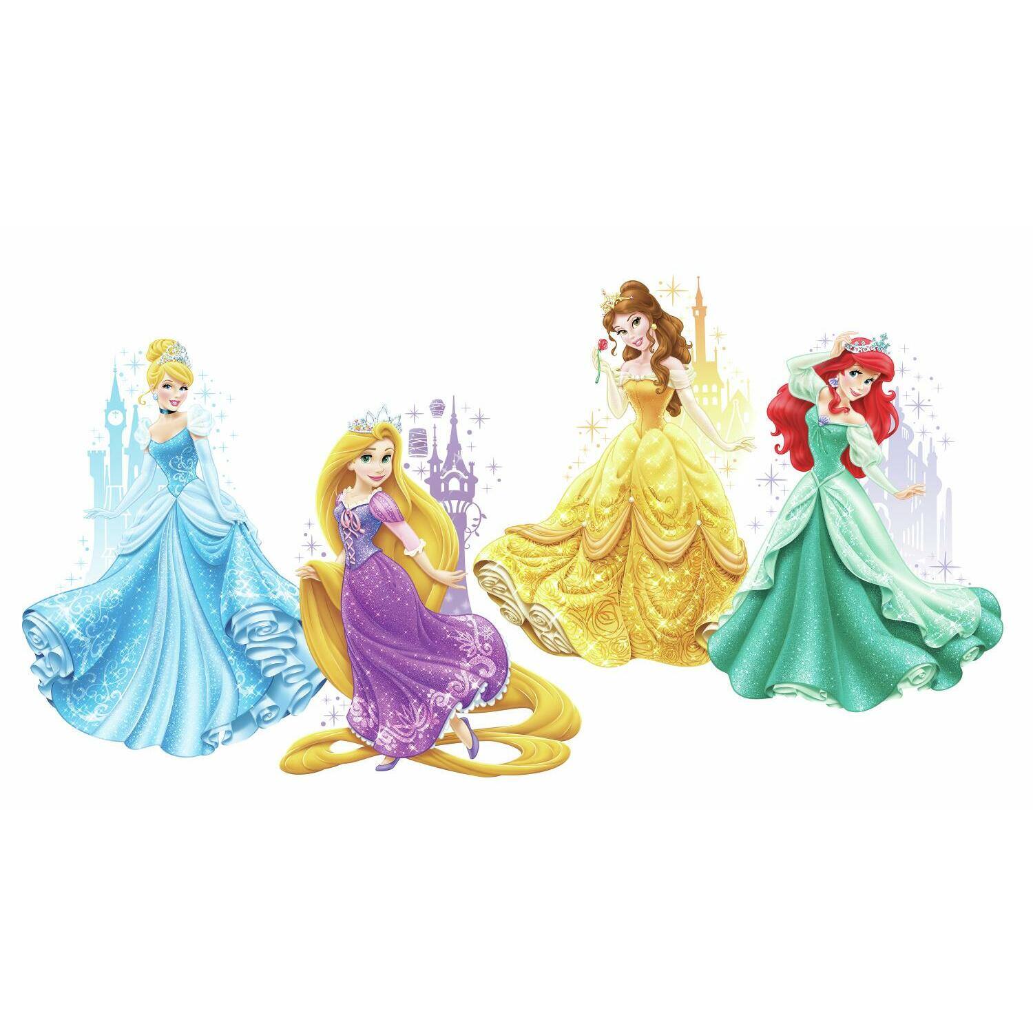 RoomMates Disney Princesses & Castles Peel & Stick Giant Wall Decals ...