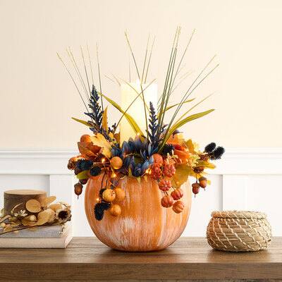 LED Pumpkin Floral Arrangement | Projects | Michaels