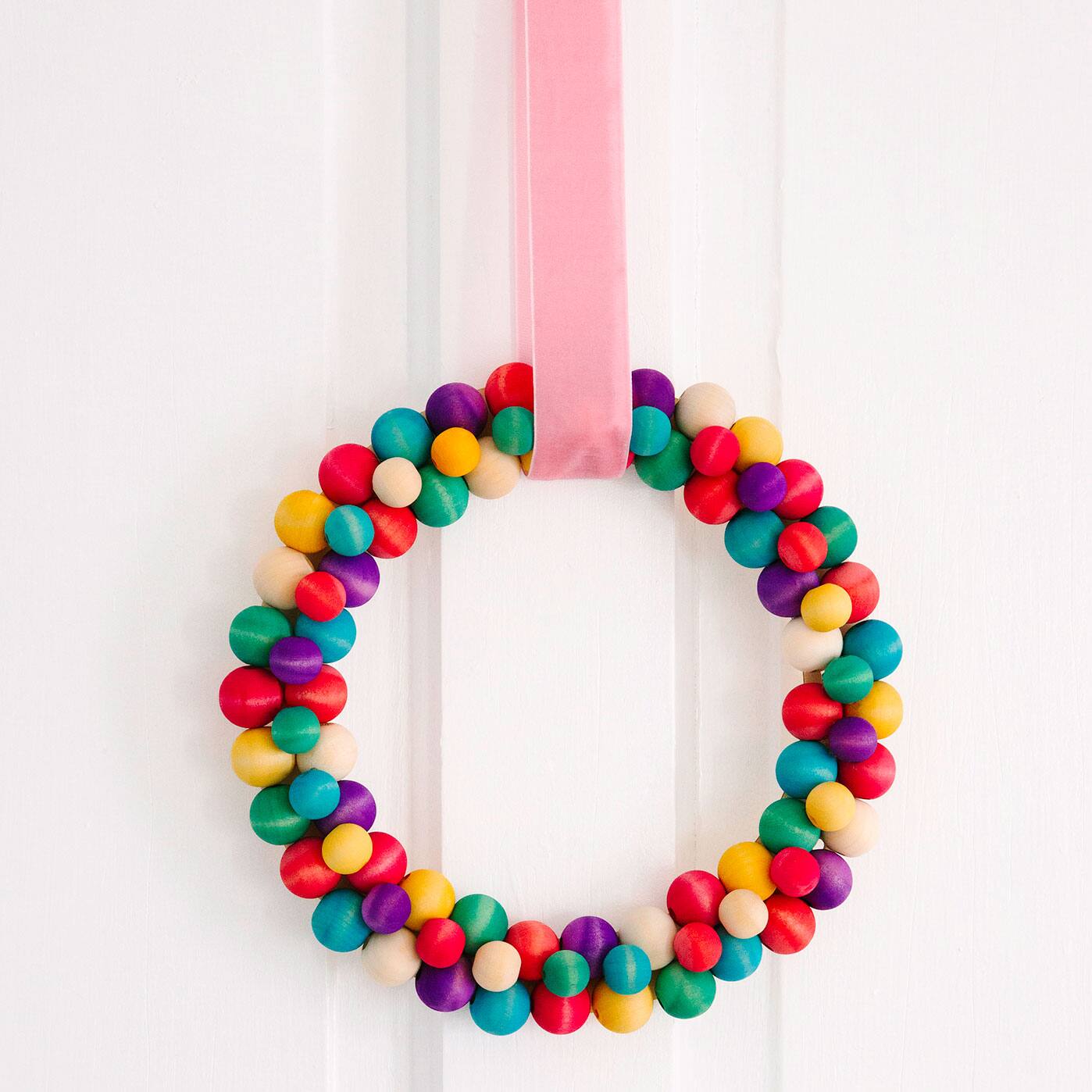 Colorful Holiday Wreath | Projects | Michaels