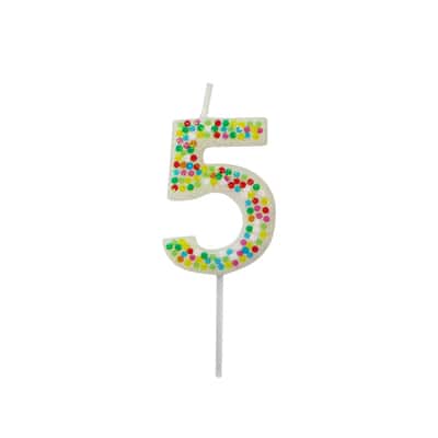 Confetti Number Birthday Candle by Celebrate It™ | Michaels
