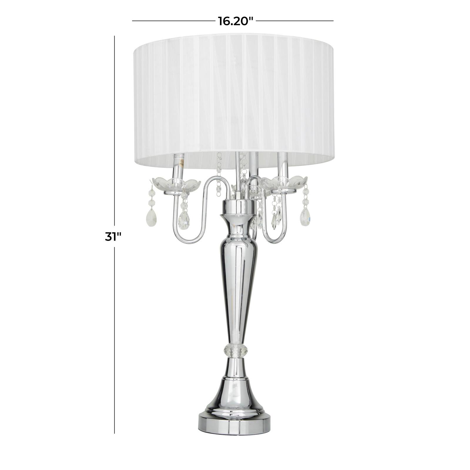 Silver Metal Table Lamp 16" x 16" x 31" | Michaels