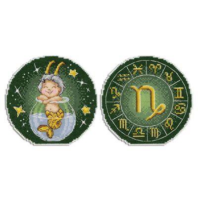 MP Studia Zodiac Signs Capricorn Plastic Canvas Counted Cross Stitch ...