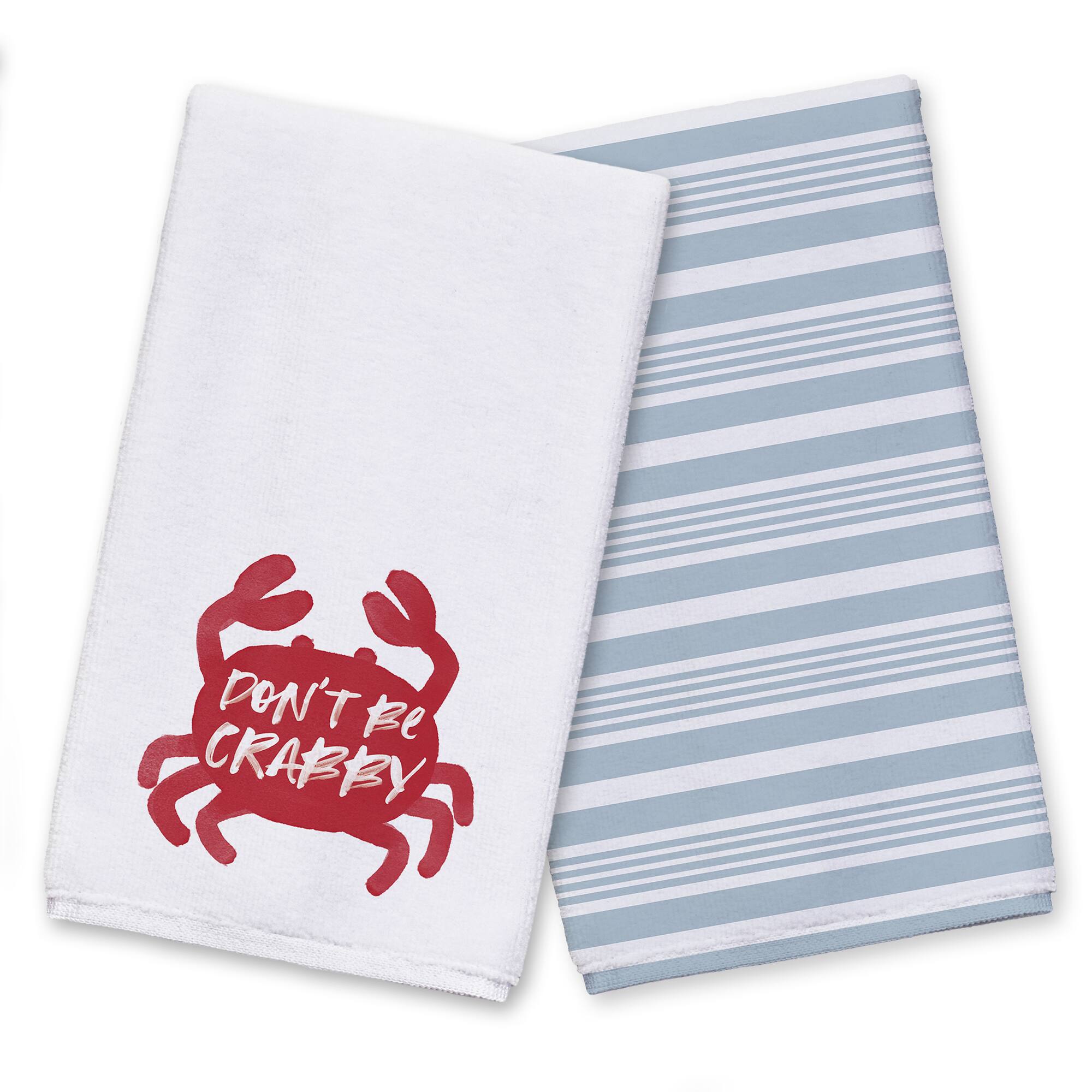 Don't Be Crabby Tea Towel Set | Michaels