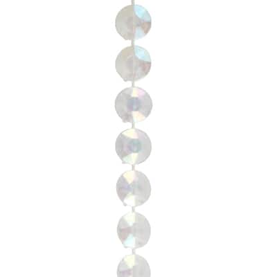 10mm Clear AB Faceted Disc Plastic Bead Garland, 50ft. by Bead Landing ...
