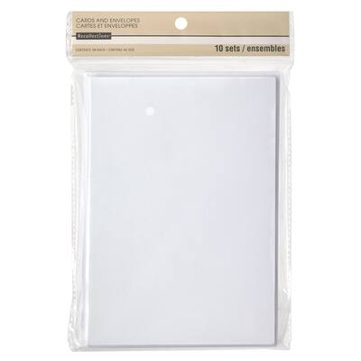 Buy in Bulk - 12 Packs: 10 ct. (120 total) White Cards & Envelopes by ...