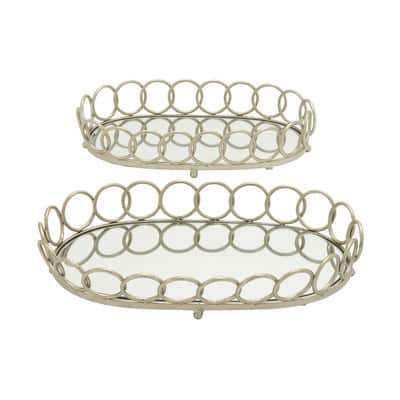 Silver Glam Tray Set | Michaels