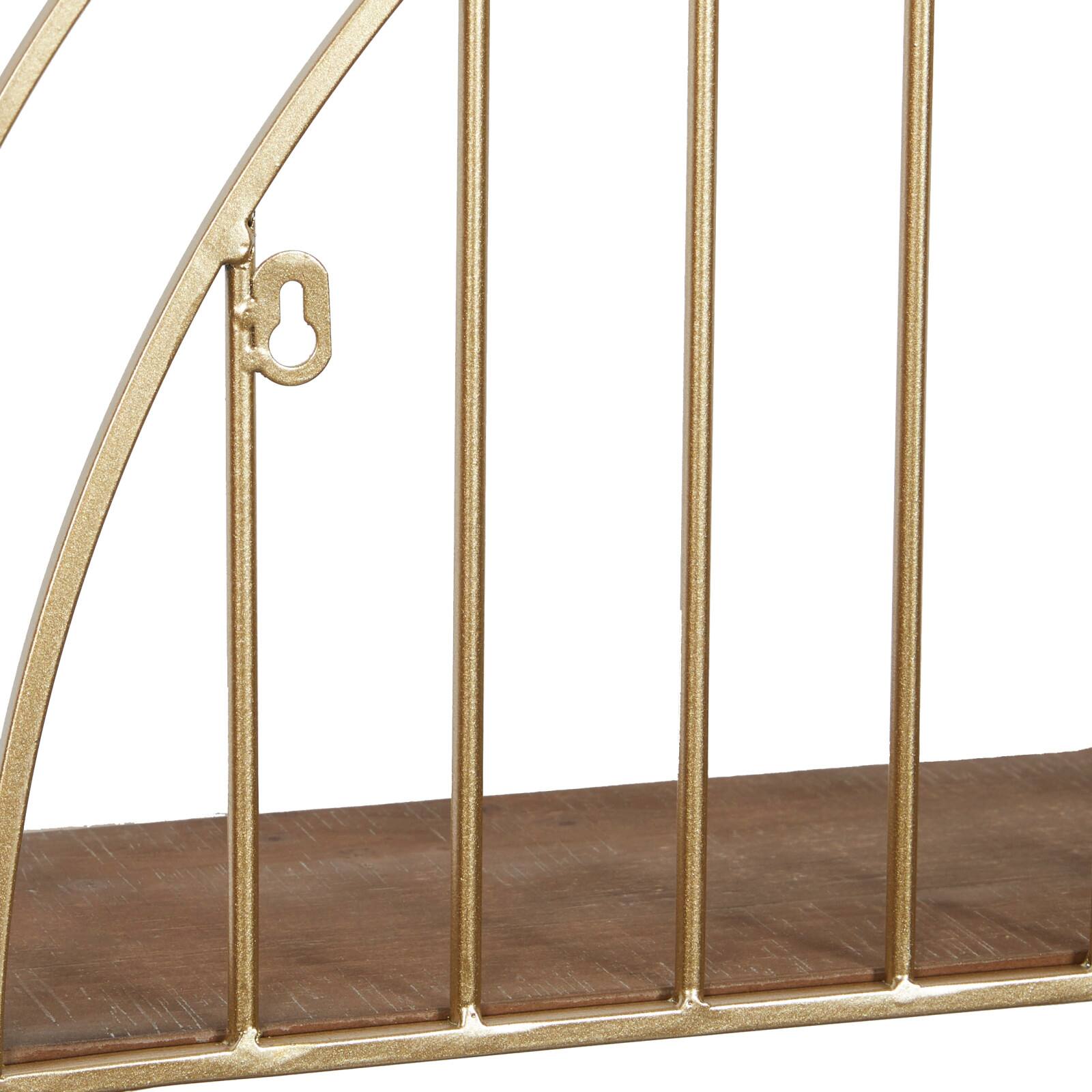 Gold Metal Modern Wall Shelf, 28" x 28" x 7" | Michaels