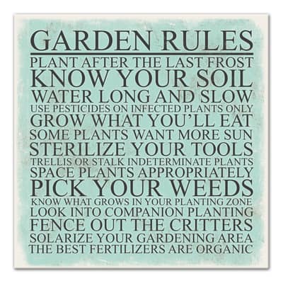 Garden Rules Canvas Art | Michaels
