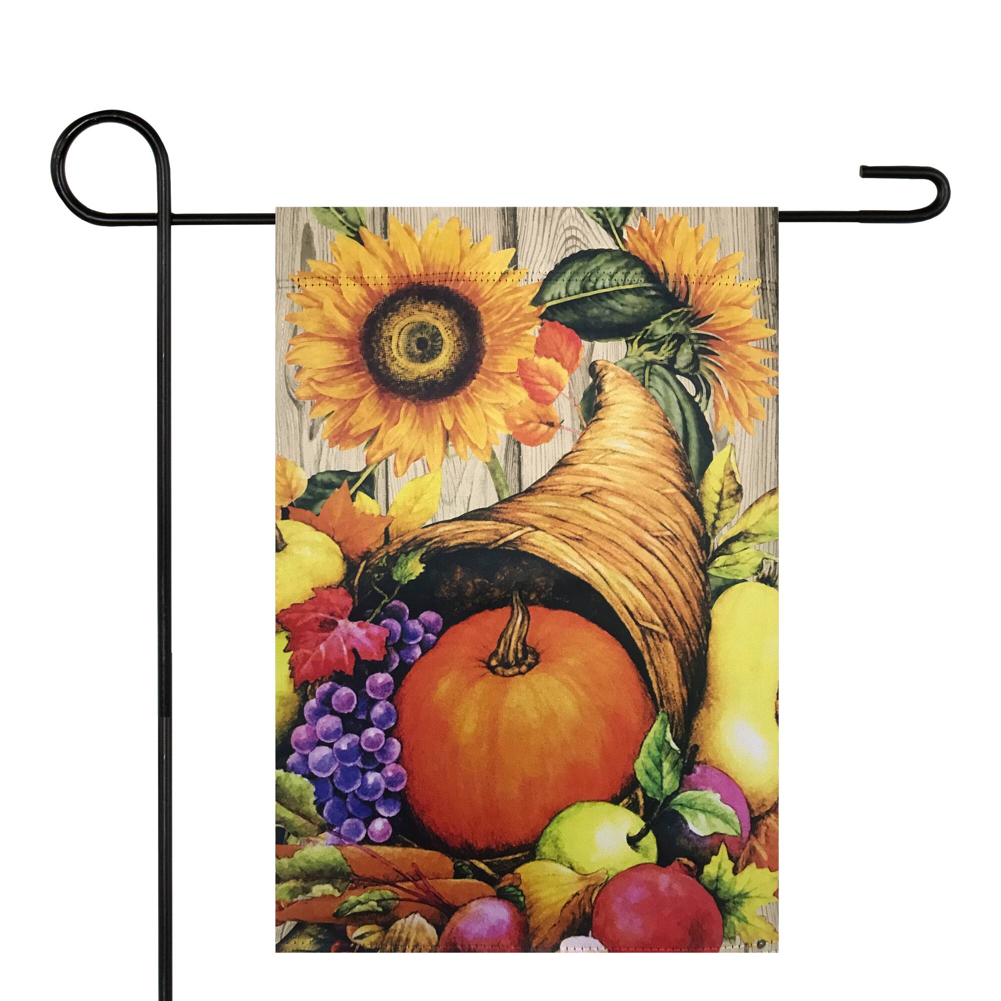 Small Cornucopia & Flowers Autumn Harvest Garden Flag | Michaels
