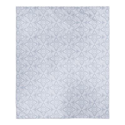 Blue Medallions Pattern Sherpa Fleece Blanket | Michaels