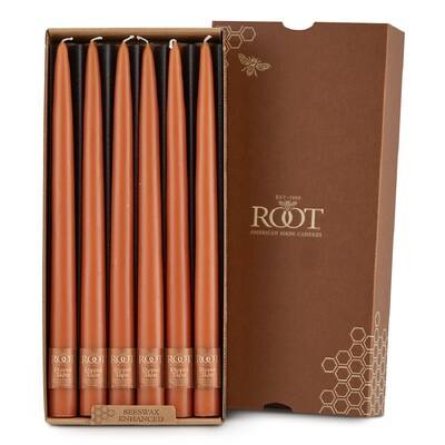 Root Candles 12" Dipped Taper Dinner Candles, 12ct., Color: Rust | Michaels
