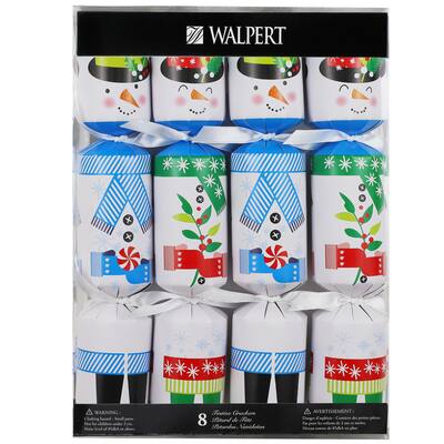 Walpert 10" Snowmen Festive Holiday Party Crackers, 8ct. | Michaels
