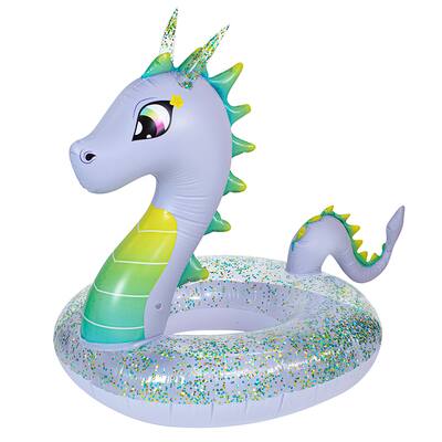 PoolCandy 40" Glitter Sea Dragon Purple Pool Tube | Michaels