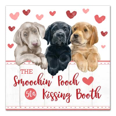 Smoochin Pooch Booth 20" x 20" Canvas Wall Art | Michaels