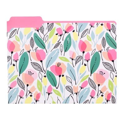 Steel Mill & Co.® Pink Poppy File Folders, 9ct. | Michaels