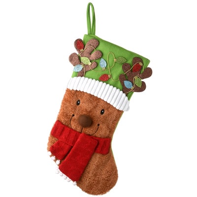 20" Be Merry Collection Novelty Teddy Bear Stocking | Michaels