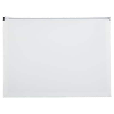 JAM Paper 9.75" x 13" White Plastic Zip Closure Booklet Envelopes, 12ct ...