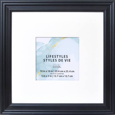 Buy in Bulk - 12 Pack: Black Square 5" x 5" Frame With Mat, Lifestyles ...